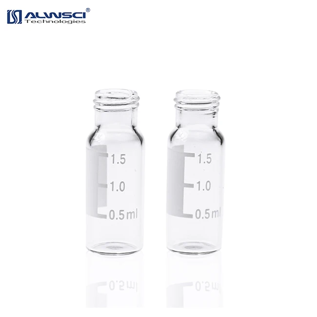 2ml Clear Amber Glass Vial - 12x32mm Flat Base 9-425 Screw Thread