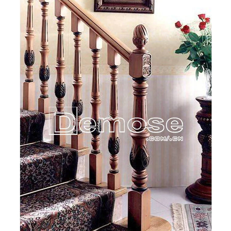 Interior Solid Wood Railings For Stairs - Buy Balcony Railing Designs ...
