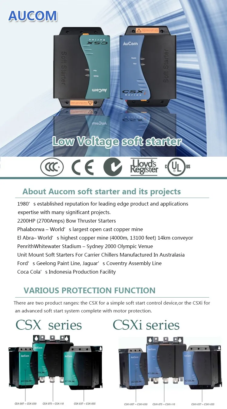 Aucom Csx High Performance Low Voltage 5.5kw To 110kw Motor Soft Starter - Buy Aucom Soft ...