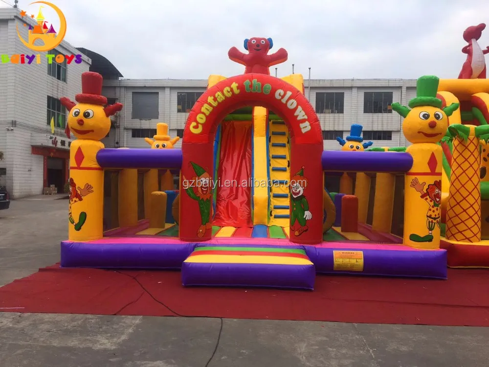 Strong Colored Inflatable Clown Bouncy Castle / Clown Bouncer For Sale ...