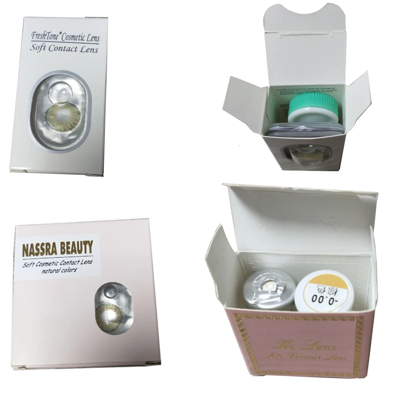 Custom Soft Cosmetic Lens Paper Box,Blister Paper Packaging,Vial Boxes ...