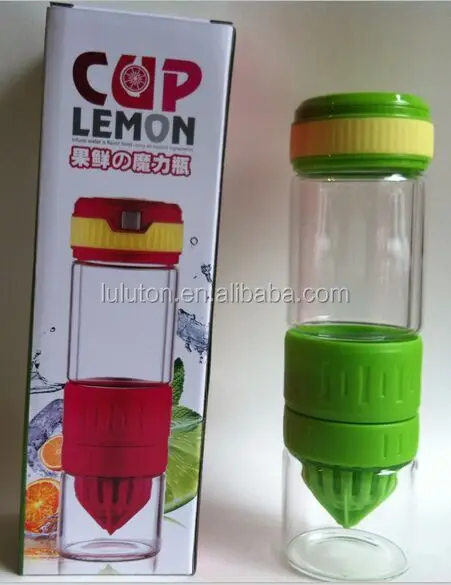 Factory Plastic Lemon Water Bottle For Fruit Juice Portable Plastic ...