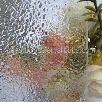 Clear Aqualite Patterned Glass for Table Lamp Box Tray