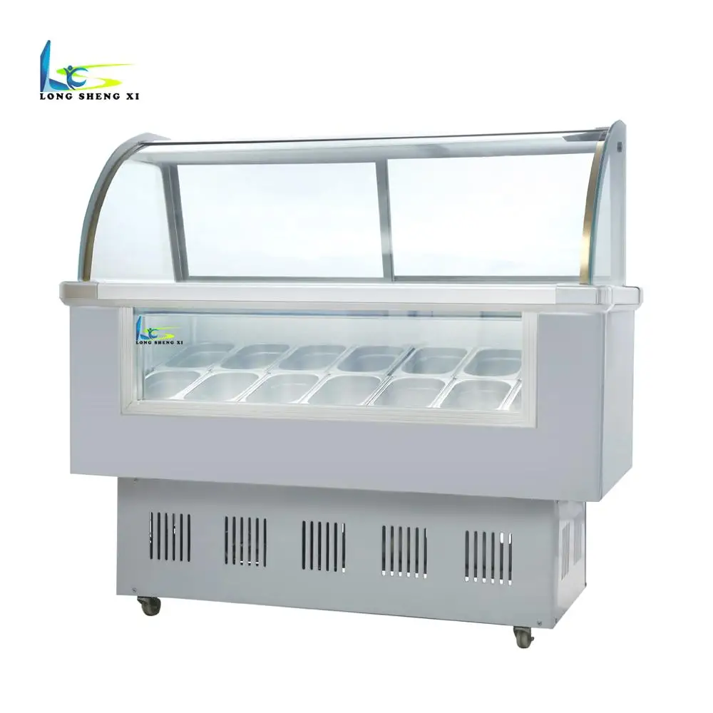 Adjustable Vitrine Gelato Refrigerator Showcase/vertical Ice Cream ...