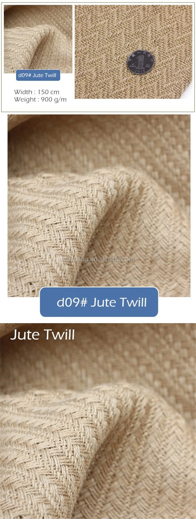 Jute Fabric 100% Jute Fiber Yarn Burlap Fabric Gunny Sacking Bin ...