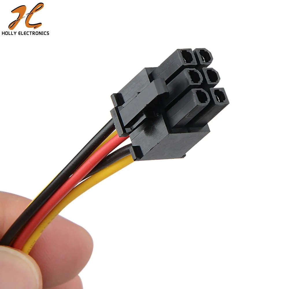 4 Pin Molex to 6 Pin Pci-Express Power Converter Cable