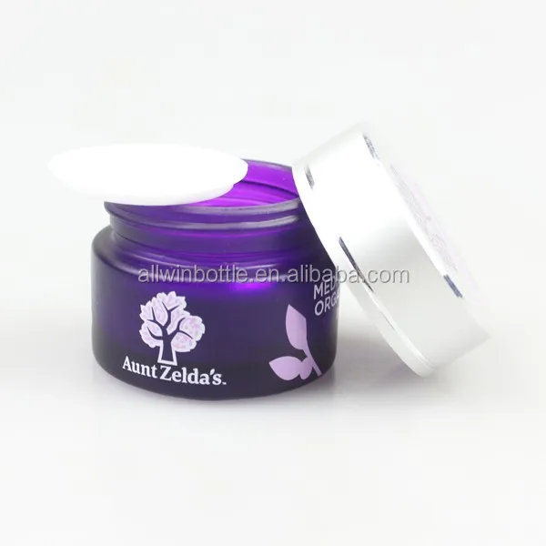 Fancy Purple Cosmetic Glass Cream Jars For 100 Pure Amla Oil Buy Glass Cream Jarscosmetic
