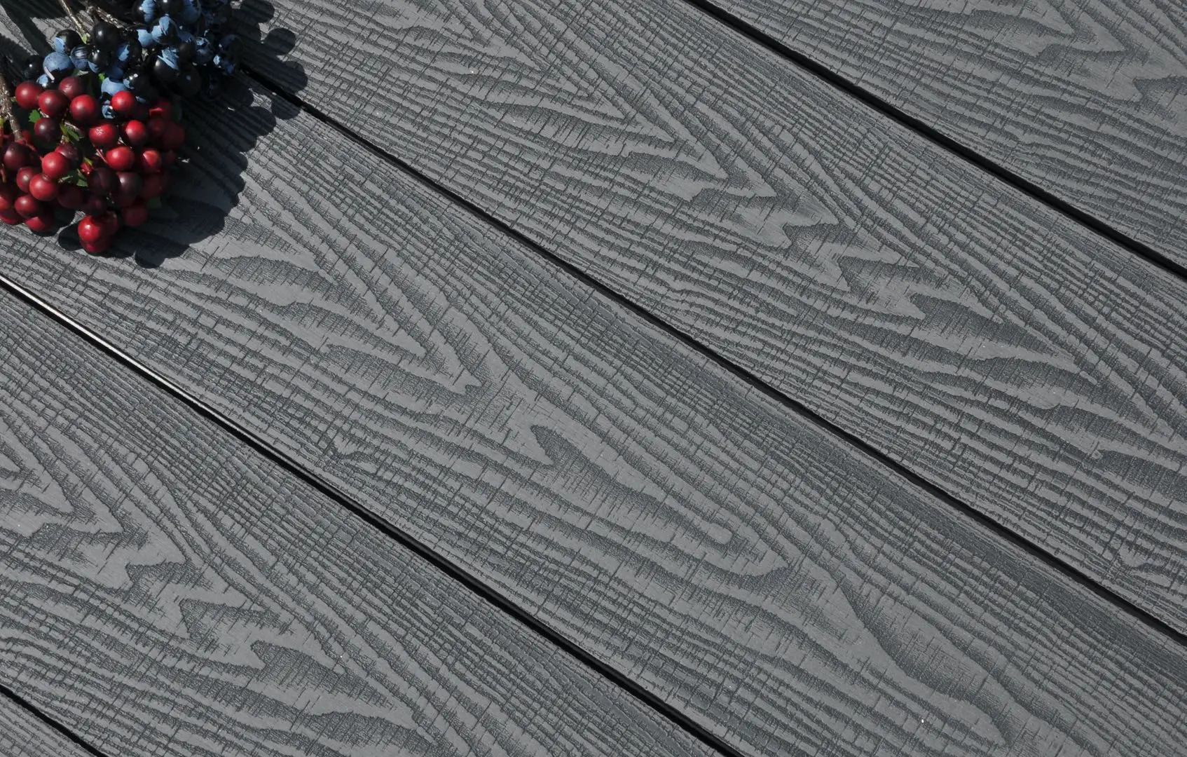 25mm Wpc Composite Decking Grey Color 3d Deep Embossing Wpc Decking ...