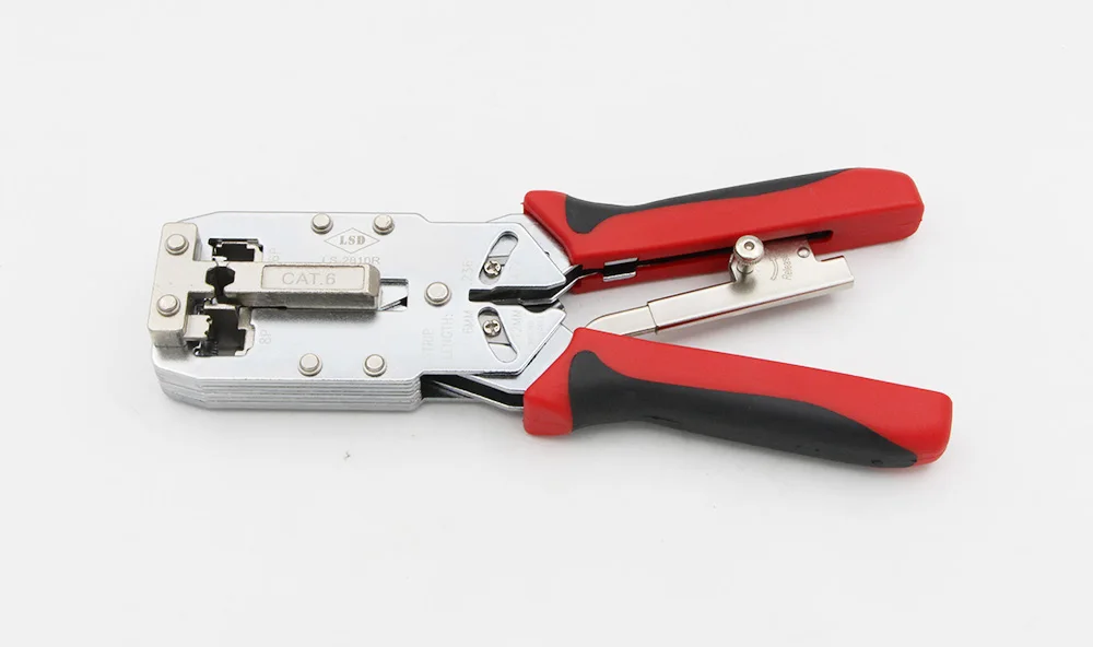 RJ45/RJ11 Modular Crimping Tool AMP Cat6 RJ45 RJ11 Crimper Stripper ...