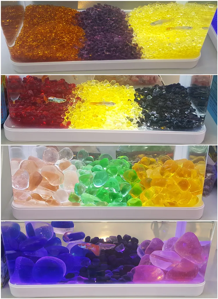 Fish Tank Ornament Aquarium Crystal Glass Stones - Buy Aquarium Glass ...