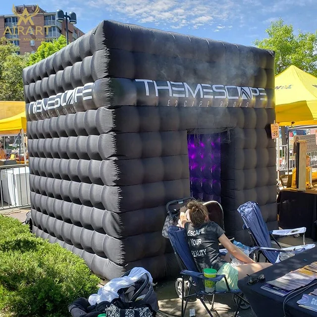Bespoke Any Shape Inflatable Black Tent Room,dome/cube/kiosk House ...