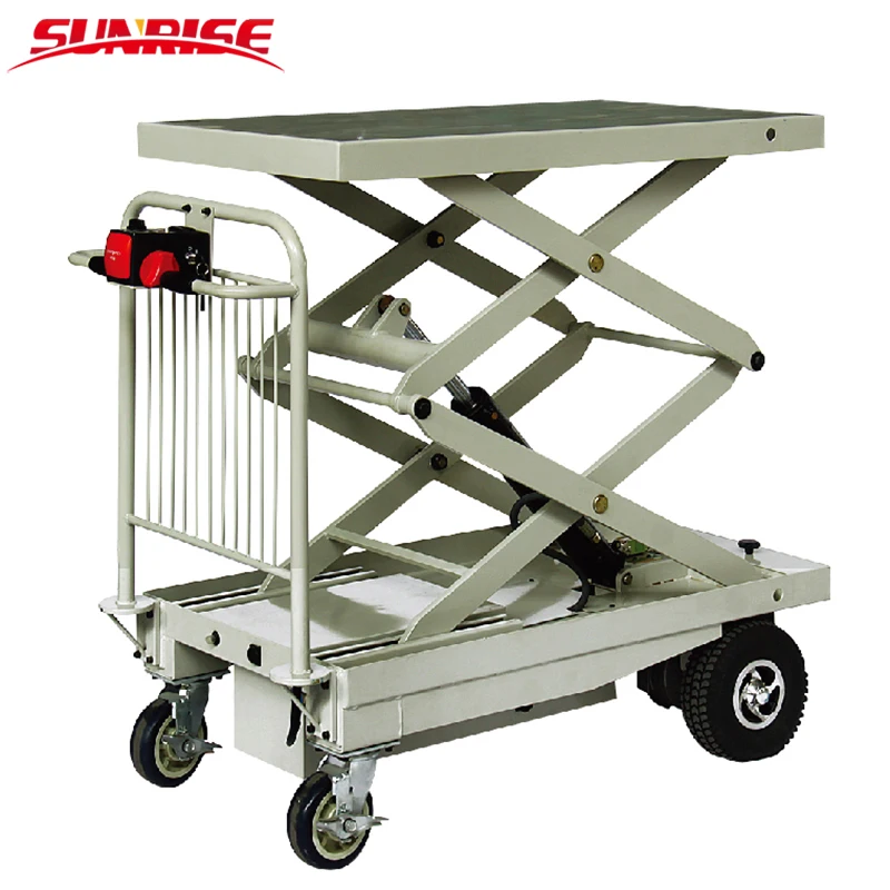Electric Double Scissor Lift Table Cart/hand Truck Scissor Platform ...