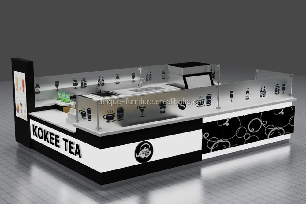 Salad Bar Kiosk,Smoothies Display Counter,Juice Bar Table With Seats ...