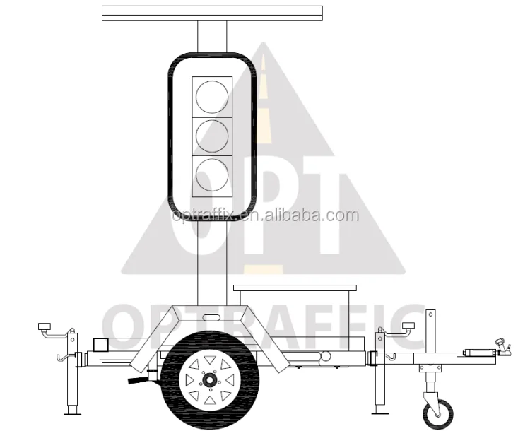 Mobile Solar Flashing Led Signs Red Green Traffic Signal Light Poles ...