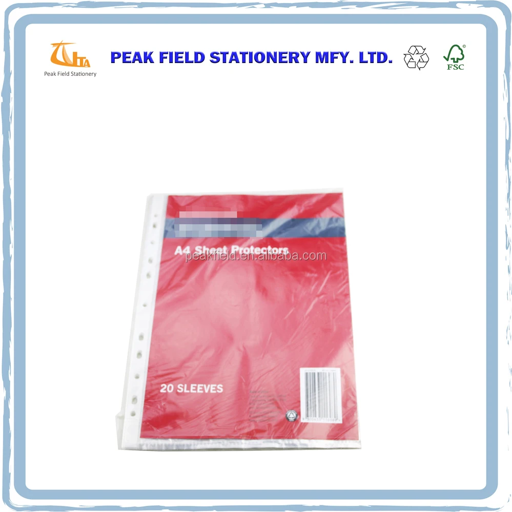 A4 A5 Plastic Clear Sheet Protectors Document Bag - Buy A4 A5 Sheet ...