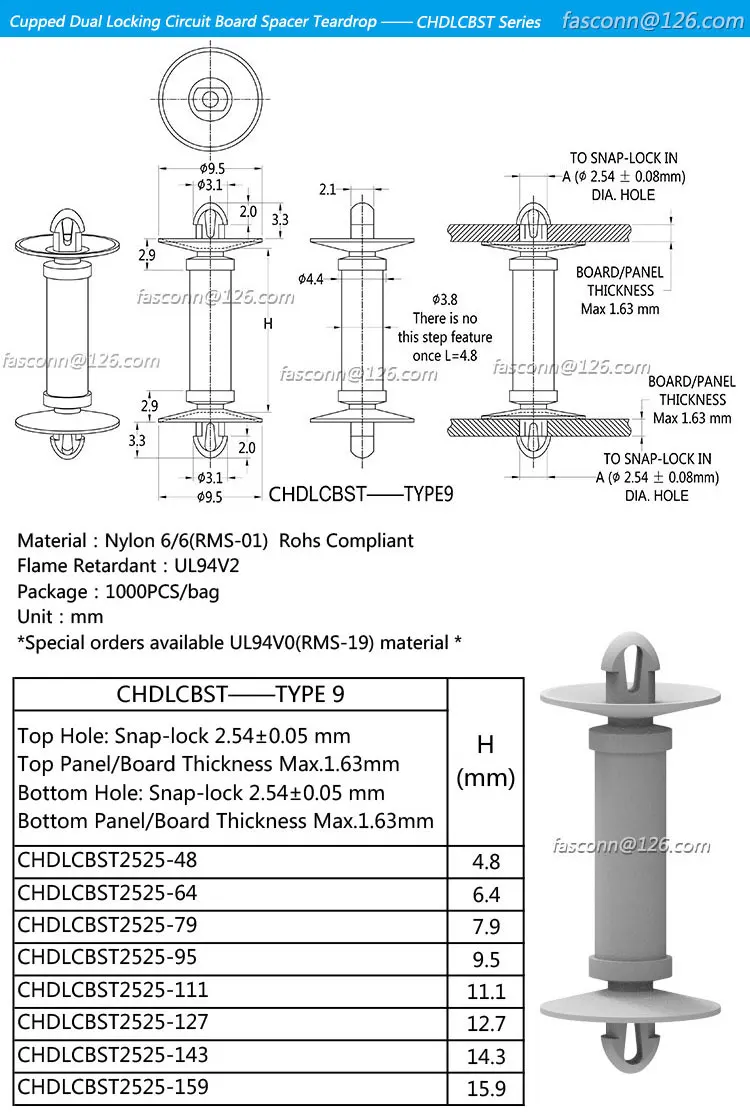 Metric Nylon Mini Dual Locking Support Posts - Reliable Spacers