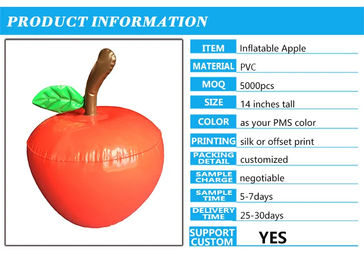 High Quality Giant Inflatable Apples Plastic Inflatable Fruit Folding ...