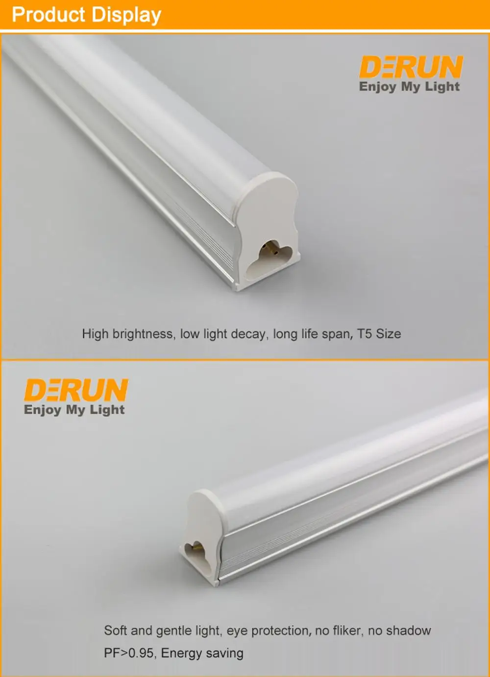 Nano Plastic T5 Integrated Tube 8W 12W 18W 20W 6500K 230V T5 LED Tube ...