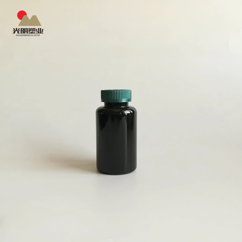 200ml Health Care Pharmaceutical Black Plastic Pill Bottles Medicine ...