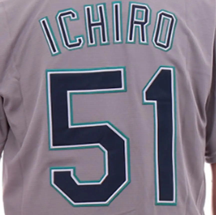 Best Quality Ichiro Suzuki Embroidery Custom Name Number Logo Baseball ...