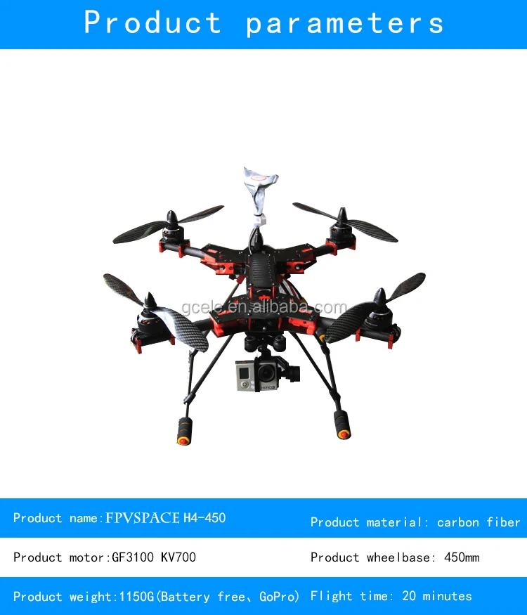 Ready To Fly For 4-rotor Helicopter Drones Carbon Fiber Helicopter For ...