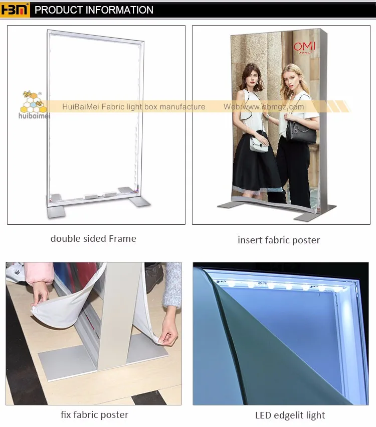 Wall Mount Illuminated Backlit Sign Aluminum Frame Led Light Box for ...