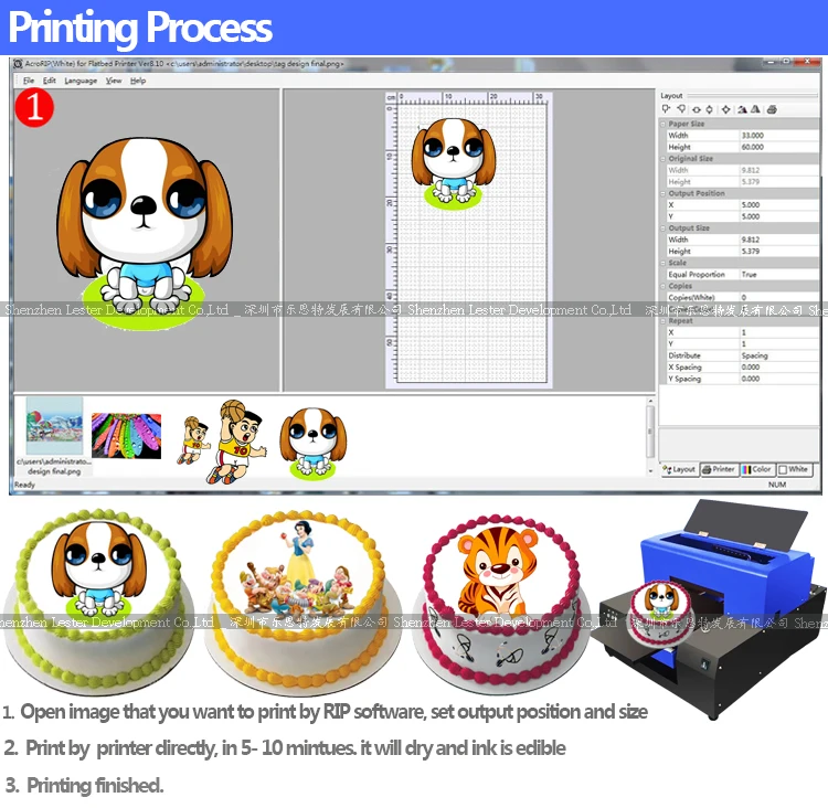 LSTA3-949 Edible Food Birthday Wedding Cake Printer Machine