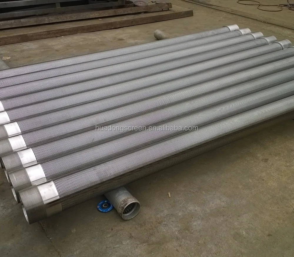 Stainless Steel Mesh Cylindrical Filter Pipe/v Wire Water Well Screen ...