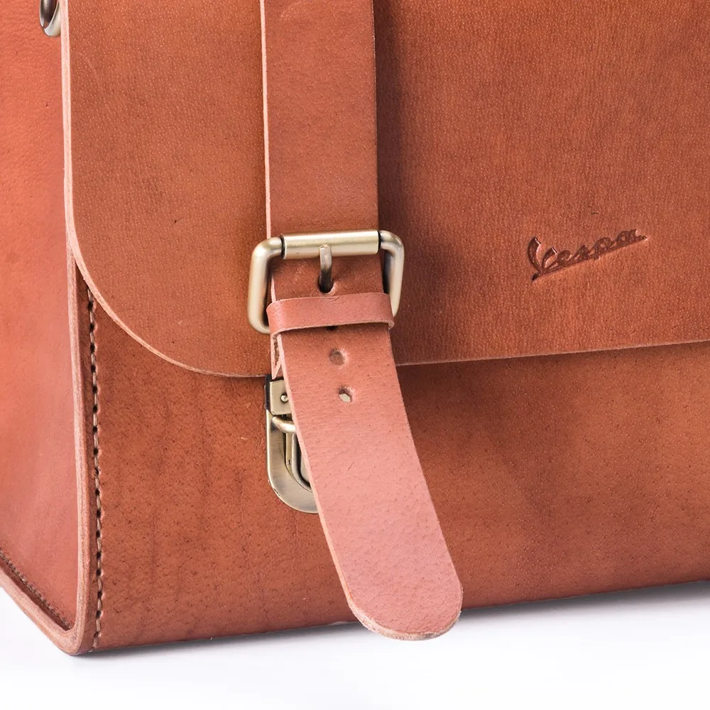 Vespa Parts Motorcycle Leather Bag Cowhide Soft Genuine Storage Carry ...