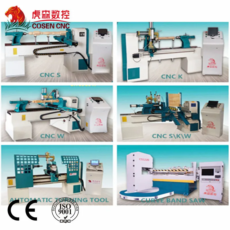 Cad Cam Wood Lathe Machine With Cosen Cnc Own Patented Control System ...