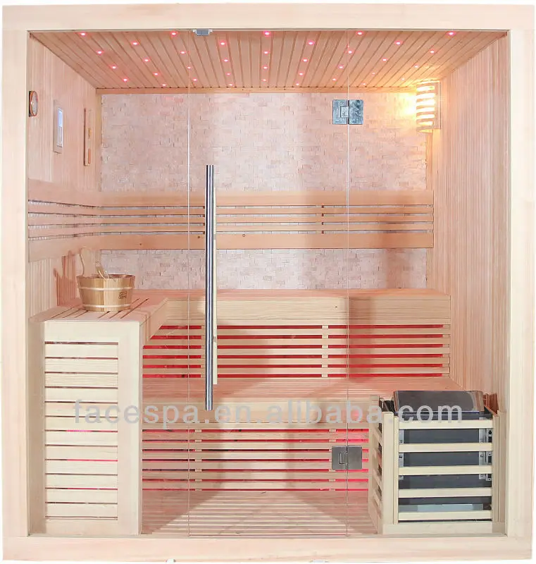 220V/110V/380V Sauna Room with Dry Steam for 3-6 People