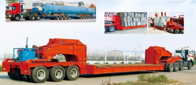 Heavy duty 80 tonnen 100 tonnen tieflader lkw dolly auflieger für ...