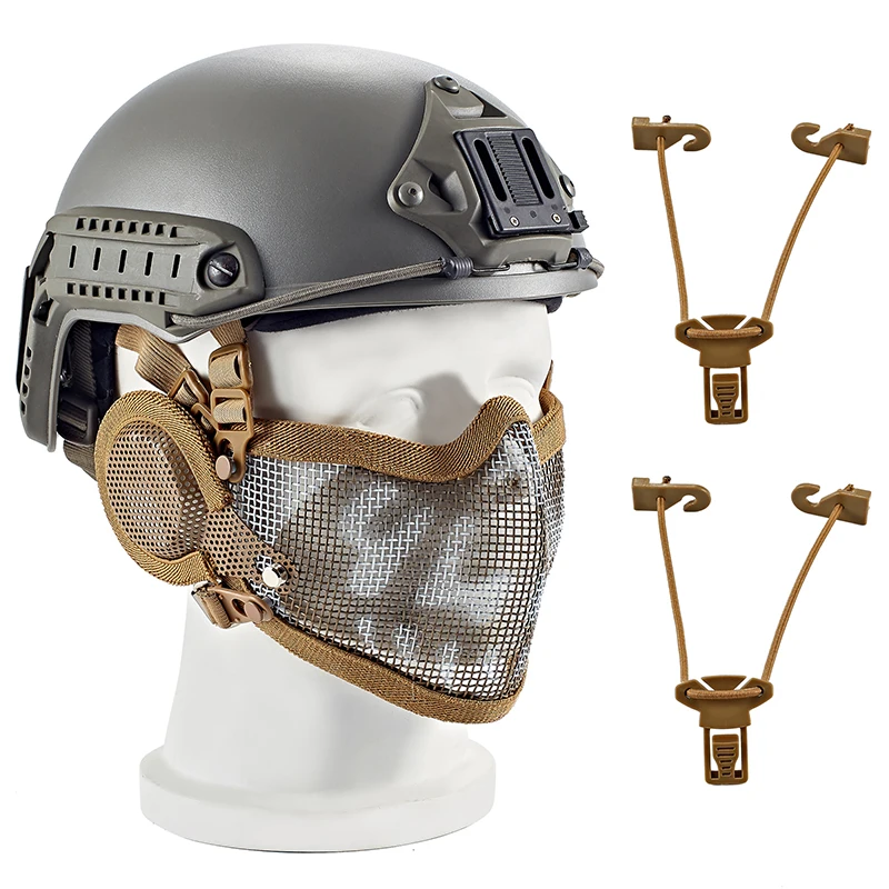 Newest Outdoor Protective Combat Tactical Face Military Half Mask With ...