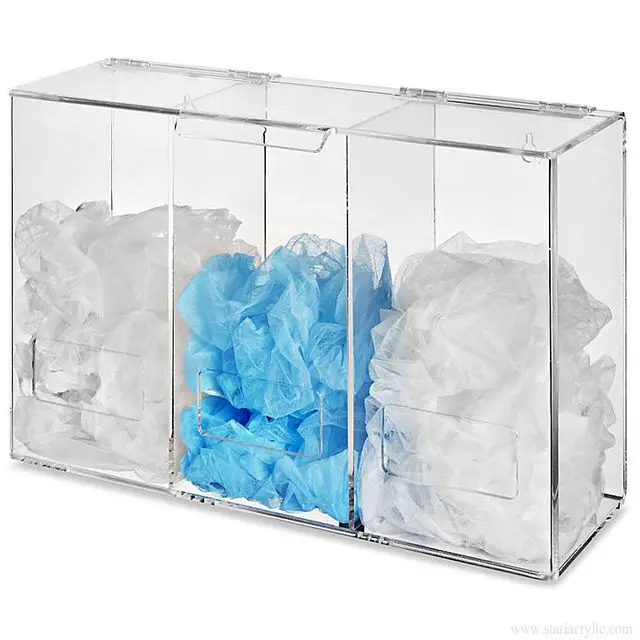 Acrylic Wall Mounted Bouffant Cap Dispenser - Clear & Eco-friendly