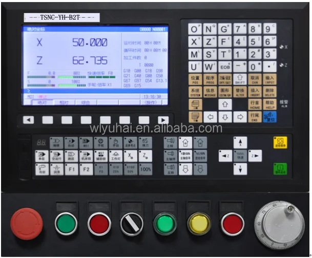 Barato 2 ejes Torno CNC controlador similar FANUC CNC controlador ...