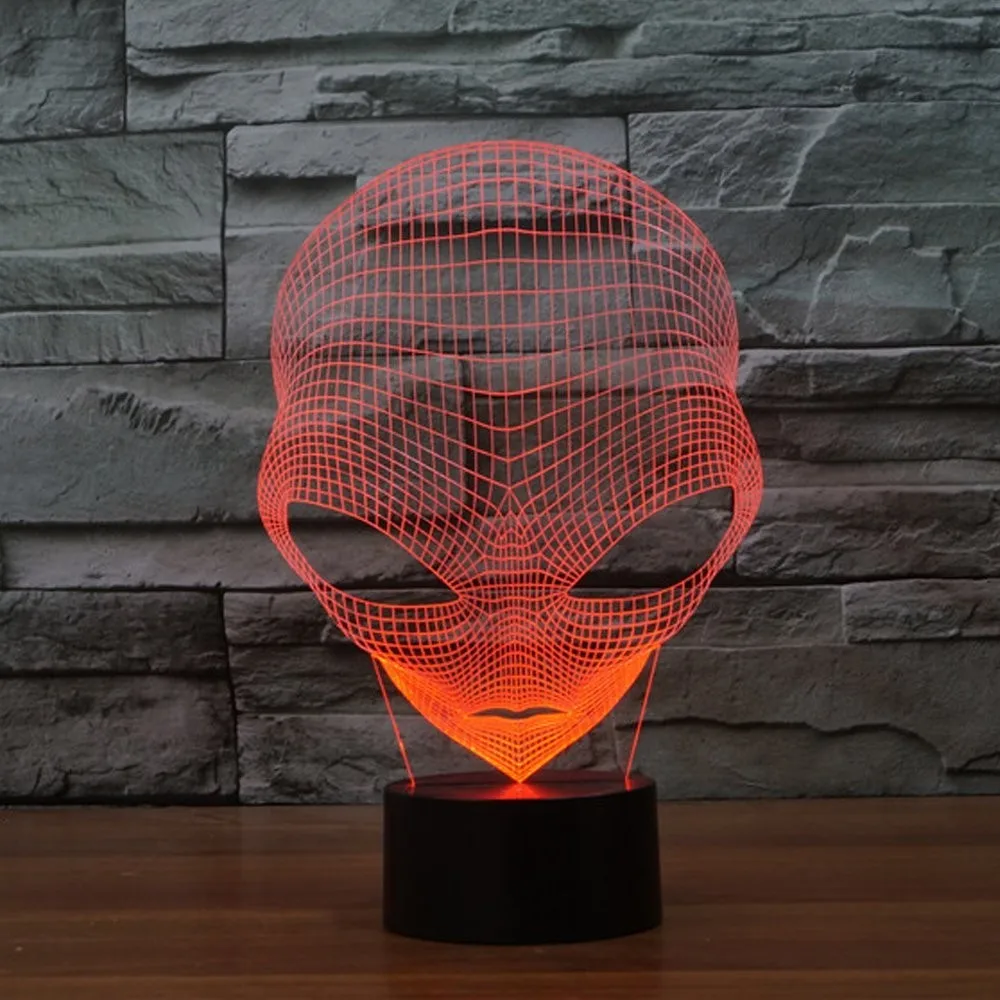 Modern Martian Alien Mood Lamp - 3D Illusion with Leds