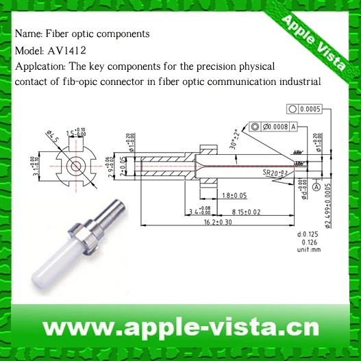 Supply St Sc Lc Mu Apc Type Zirconia Ceramic Fiber Optic Ferrule - Buy ...