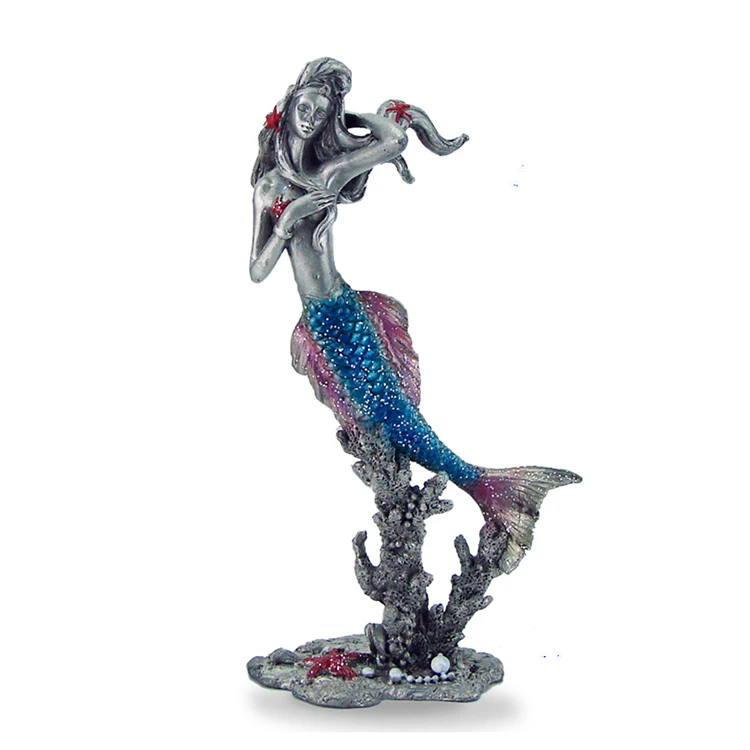 Mermaid Figurine,Offering Custom Mermaid Statue - Buy Resin Mermaid ...