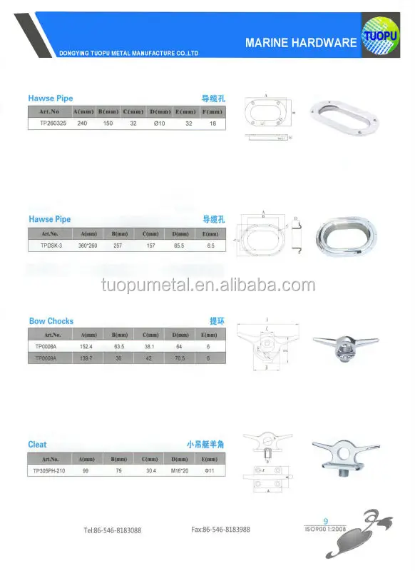 Marine Hardware Hawse Pipe With Cleat,Anchor Chain Hawse Pipe For Sale ...