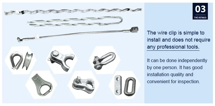 FTTH Aluminium Preformed Dead End Clamp Production Dead End Guy Line ...