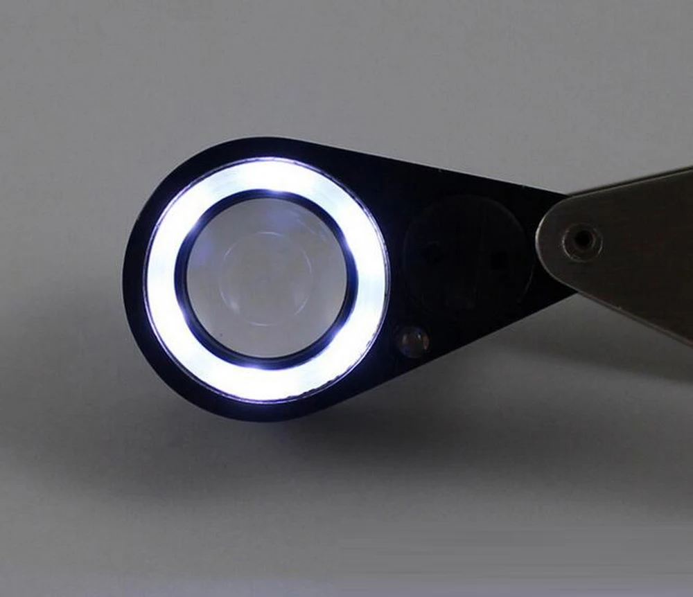 10x 21mm Glass Magnifying Jewelry Magnifier Jeweler Eye Loupe Loop W/ 6 ...