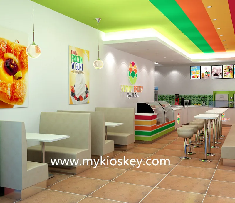 Custom Ice Cream Shop Interior Decoration - Gelato Store Furniture Design