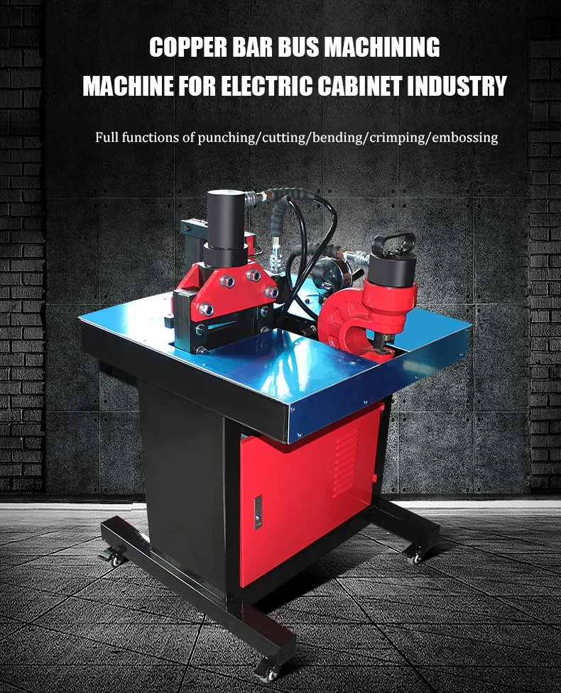 DHY-200 Three-in-one hydraulic punching bending cutting bus bar machine ...
