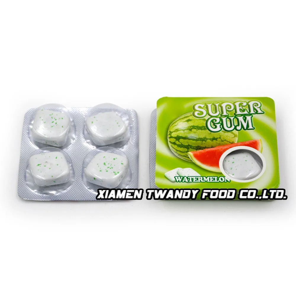 New 4pcs Watermelon Flavor Super Heart Jam Filling Bubble Gum - Buy ...