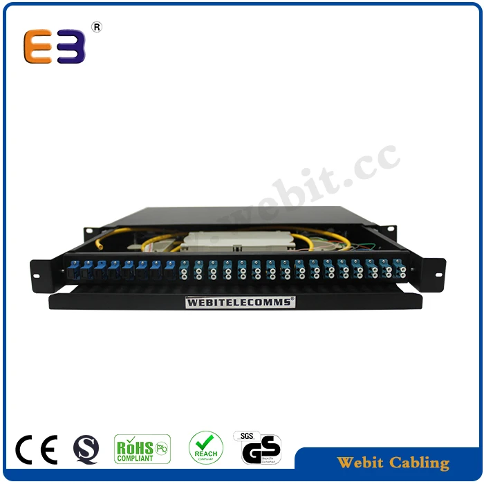 19 Inch Rackmount Lc Duplex Full Loaded Fiber Patch Panel 1u 24 Ports ...