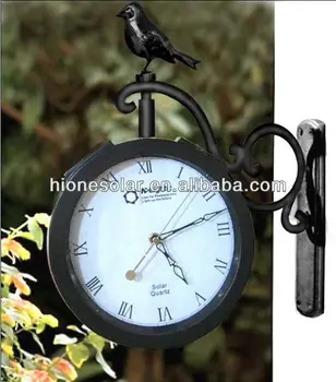 Bracket Outdoor Solar Powered Leds Wall Clock - Buy Leds Wall Clock ...