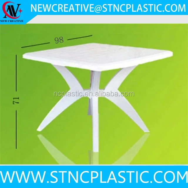 Modern Square Plastic Table With Removable Legs Plastic Picnic Table ...