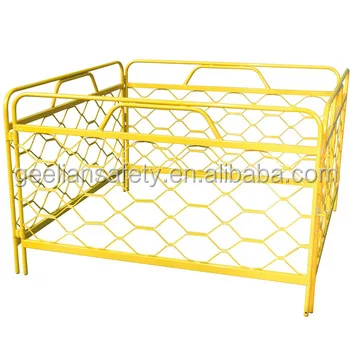 Space Saving Yellow Pedestrian Manhole Guards/Pit Guard/Barrier ...