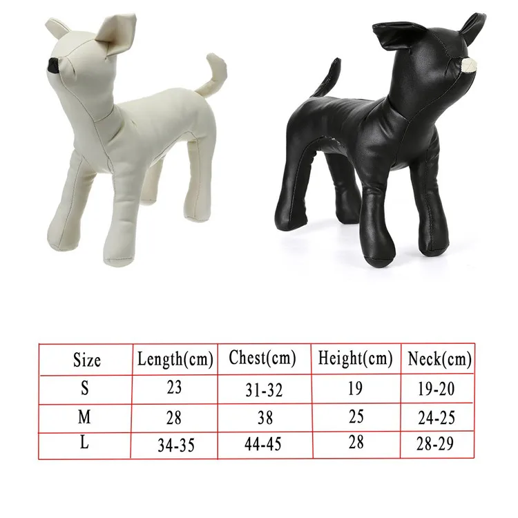 Dog Mannequins Pu Leather Standing Position Dog Models For Dog Clothing ...