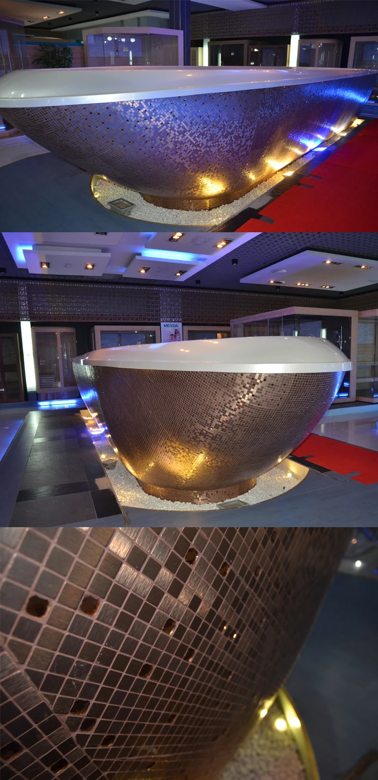 Modern Freestanding Mini Fiberglass Pool With Acrylic Shell White Swim ...